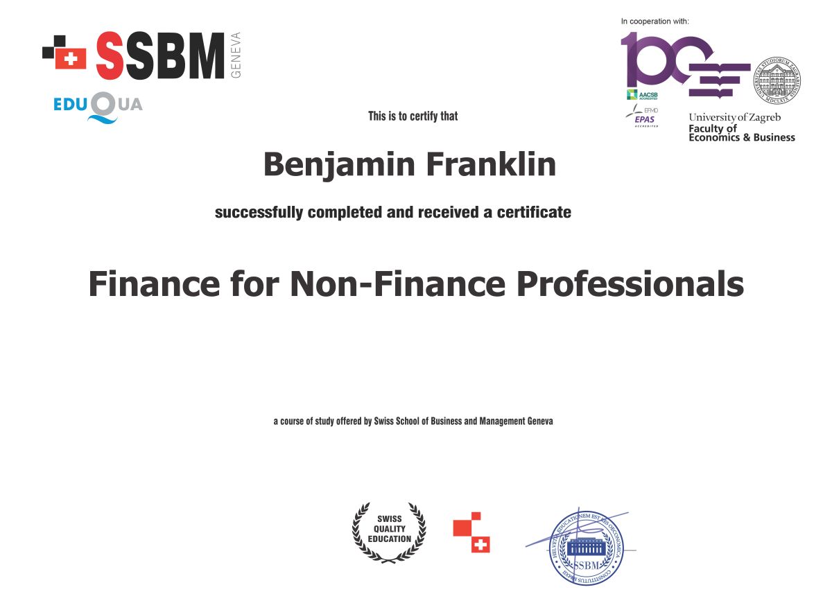 Finance for Non-Finance Professionals - Swiss School of Business and ...