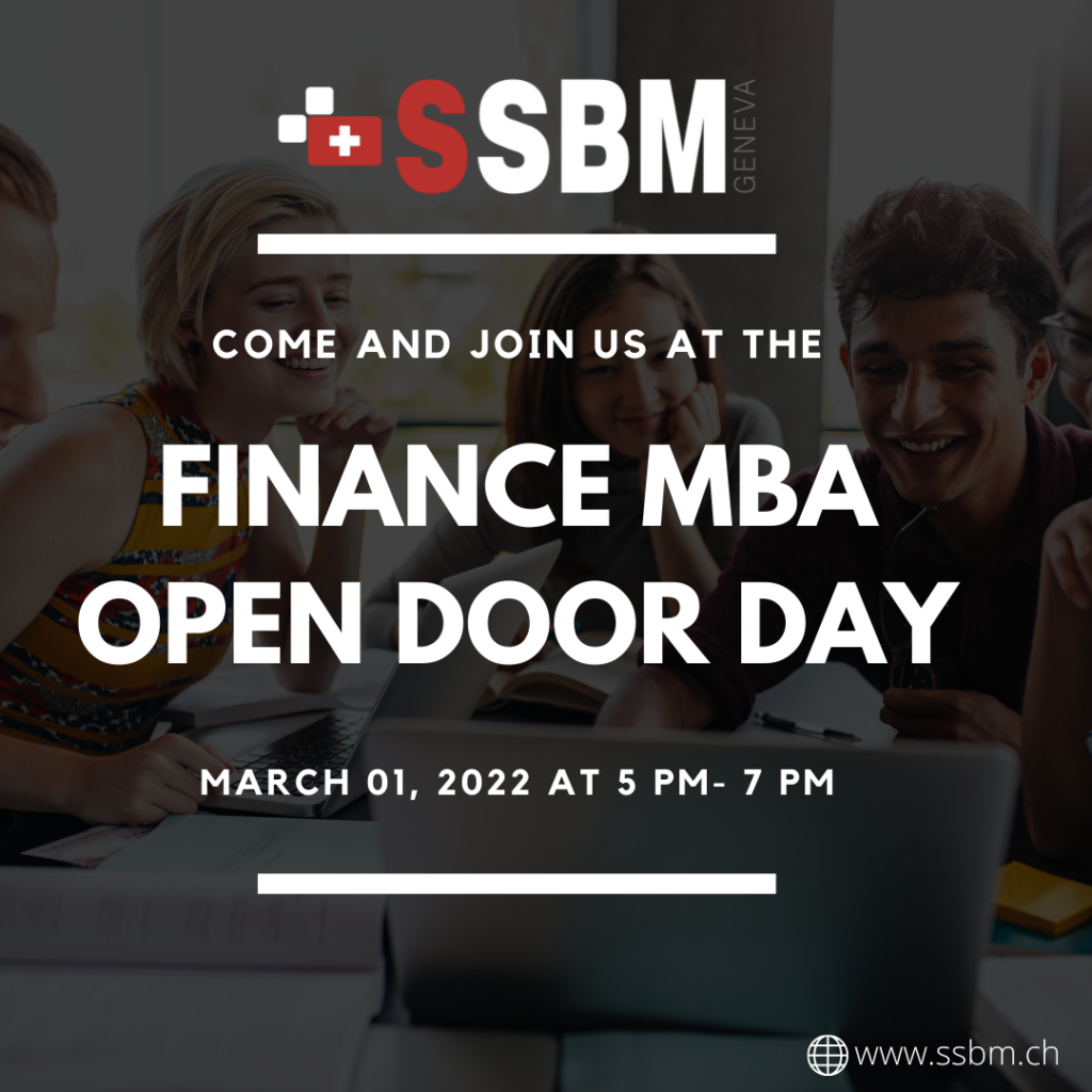 Finance MBA Open Door Day - Swiss School of Business and Management Geneva